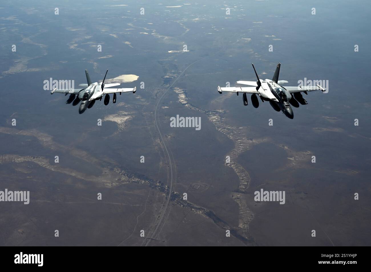 Undisclosed, CENTCOM. 24 December, 2024. Two U.S Navy E/A-18G Growler ...