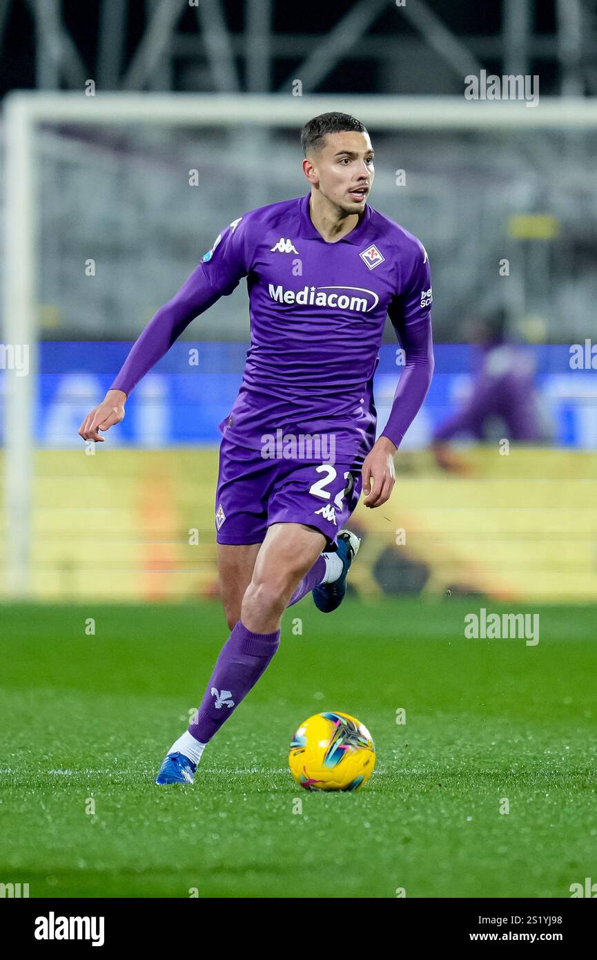 Florence, Italy. 04th Jan, 2025. Matias Moreno of ACF Fiorentina during the Serie A Enilive ...