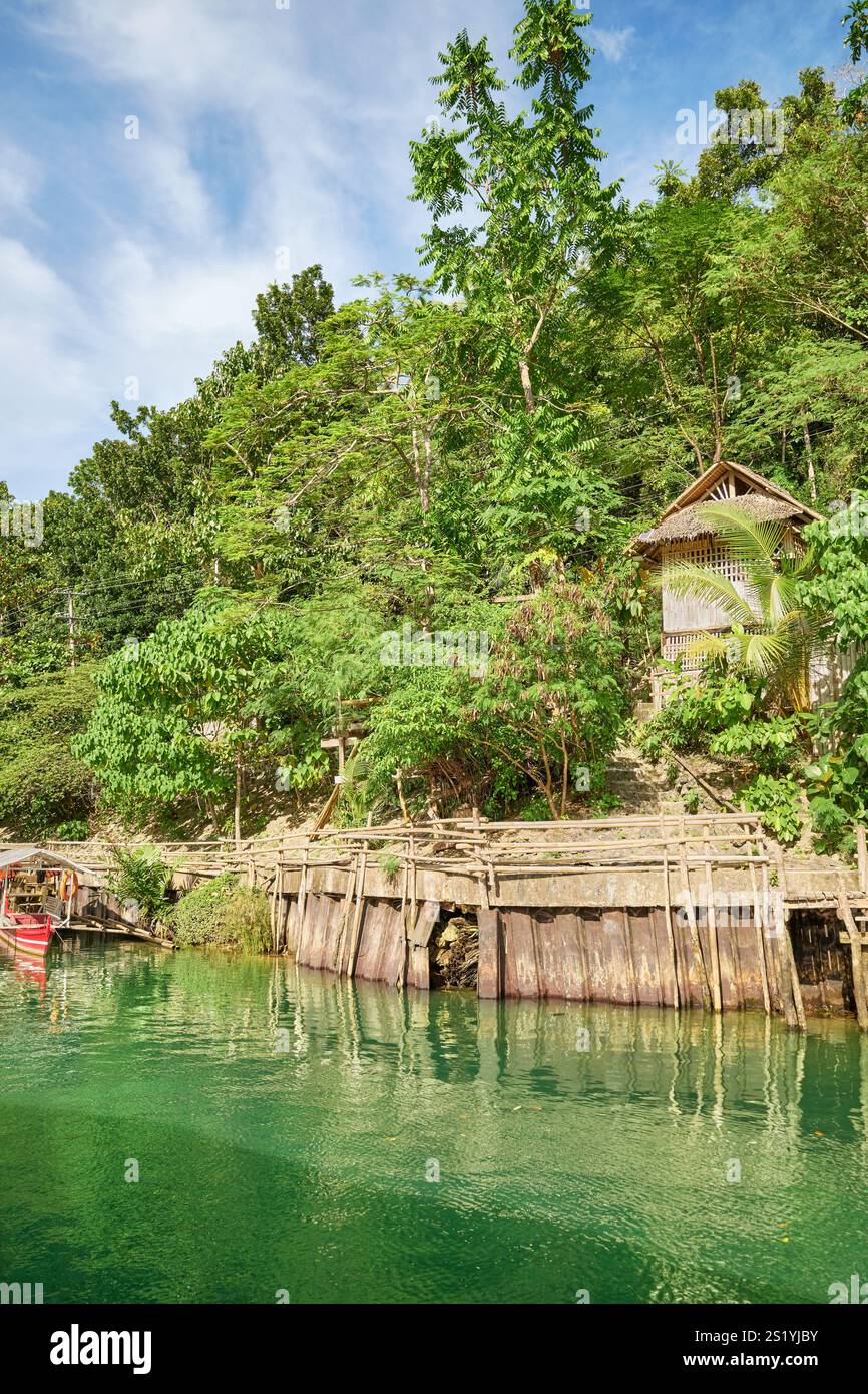 View of the Loboc river bank, one of the main destinations on Bohol ...