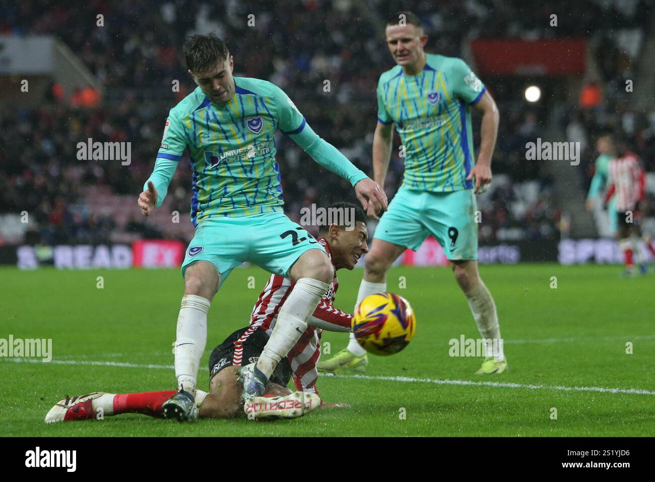 Stadium Of Light, Sunderland on Sunday 5th January 2025. Portsmouth's ...