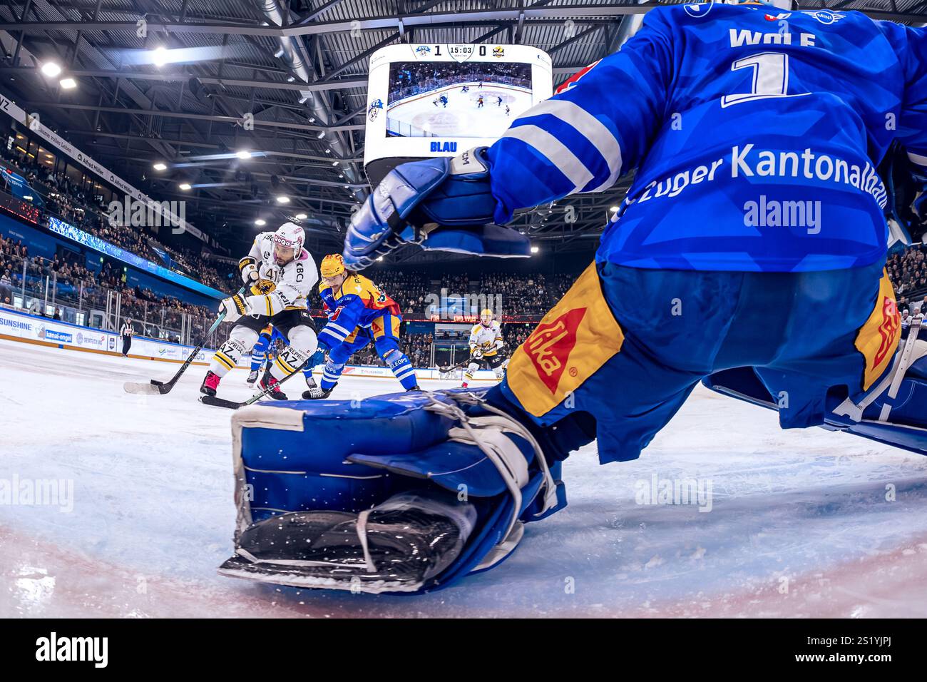 Pierre-Edouard Bellemare #41 (HC Ajoie) passes top scorer Daniel ...