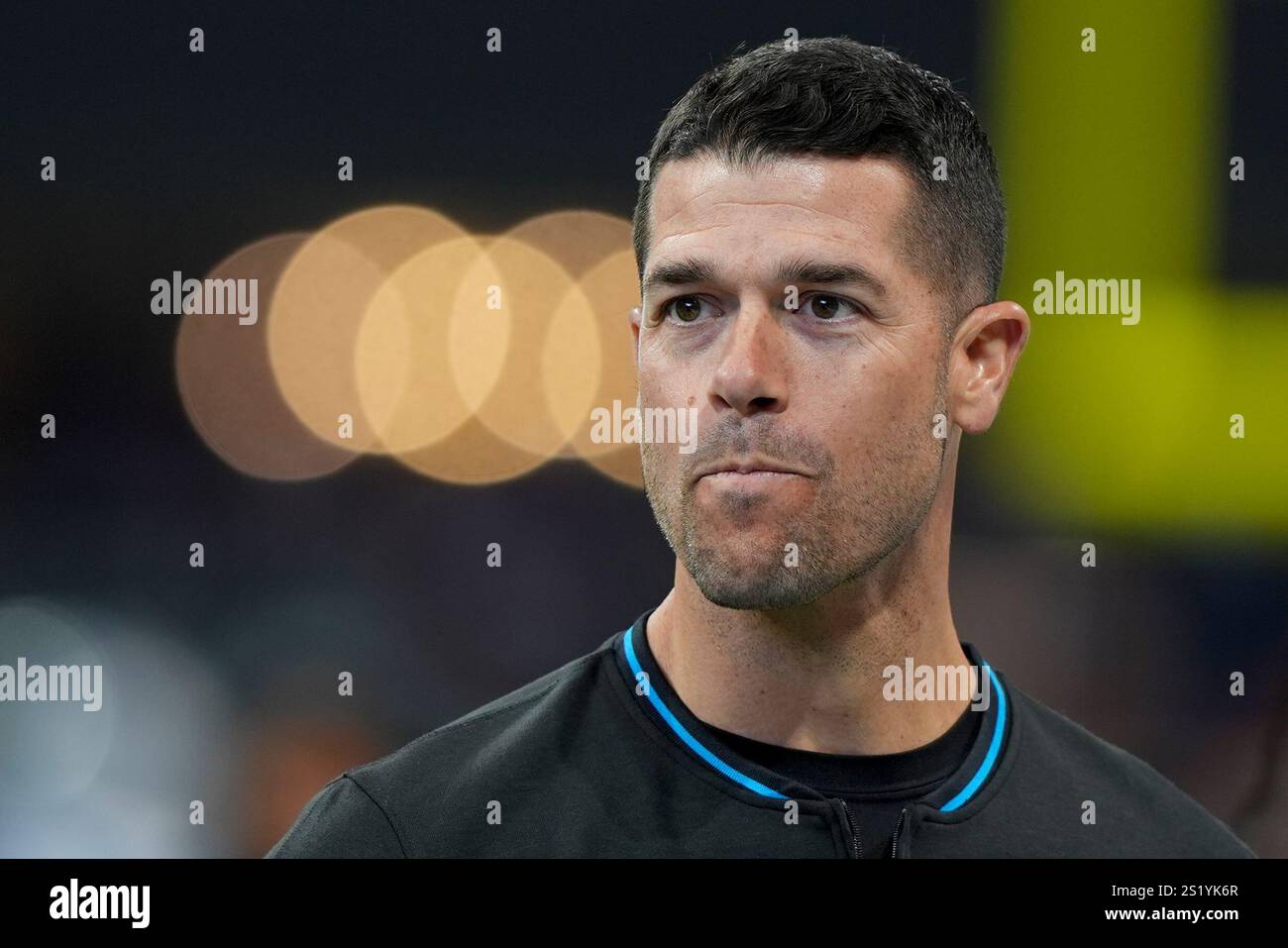 Carolina Panthers head coach Dave Canales watches during warm ups ...