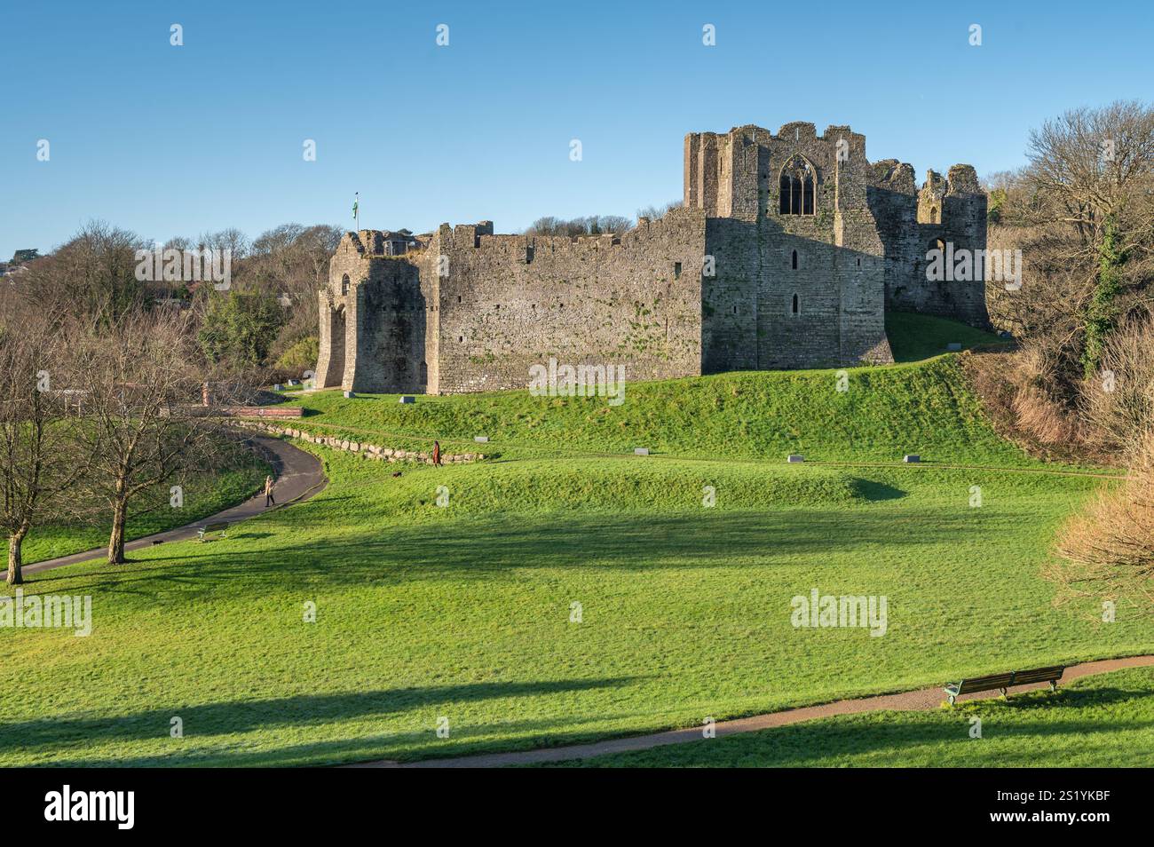 Oystermouth Castle, Mumbles, Gower, Wales, UK Stock Photo - Alamy