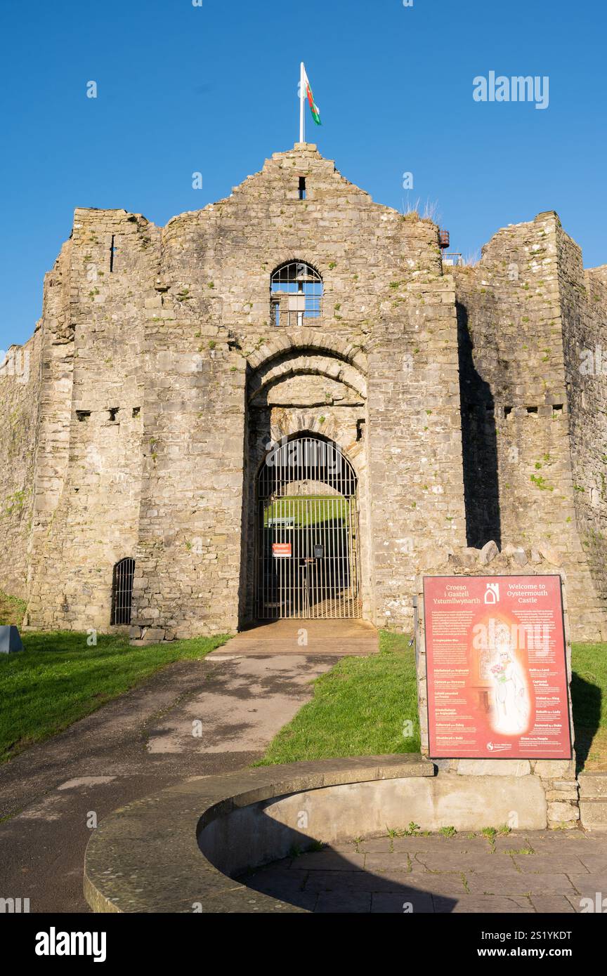 Oystermouth Castle, Mumbles, Gower, Wales, UK Stock Photo - Alamy