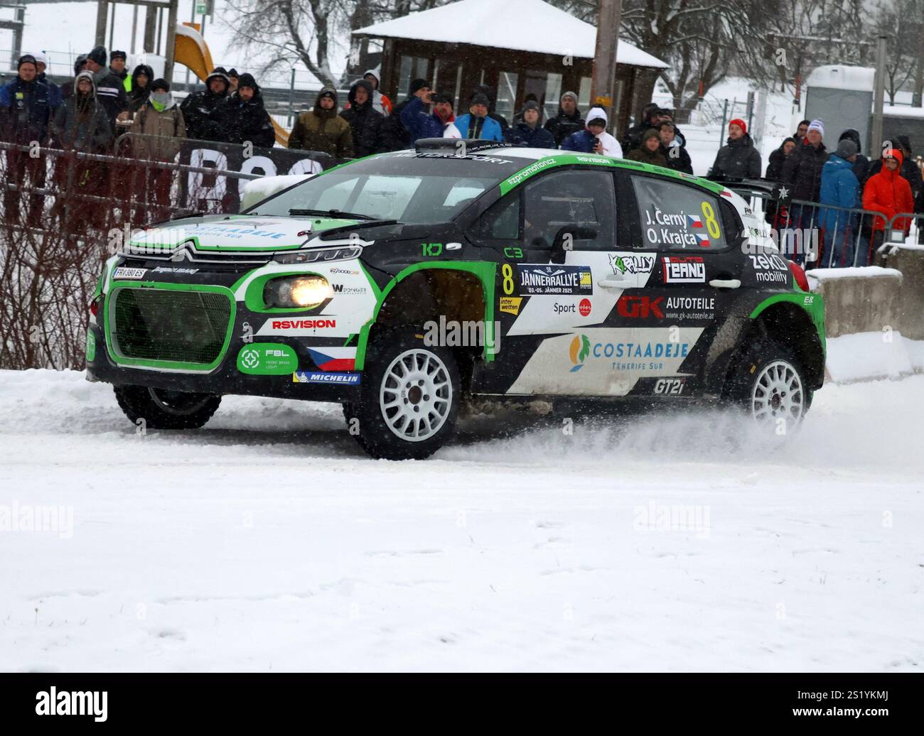 Czech Jan Cerny, Onrej Krajca with Citroen C3, Rally 2 compete during the 38th LKW FRIENDS on ...