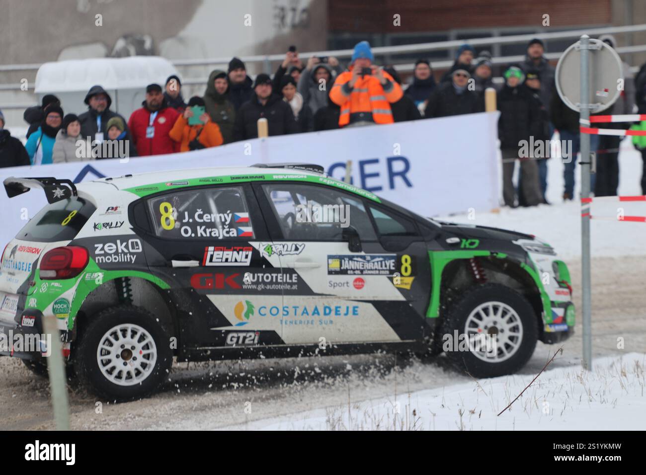 Czech Jan Cerny, Onrej Krajca with Citroen C3, Rally 2 compete during the 38th LKW FRIENDS on ...