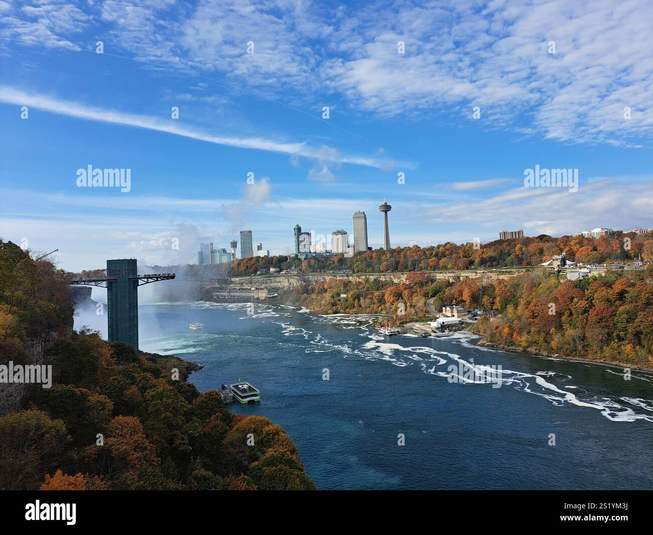 Observation tower in Niagara Falls State Park in New York, USA Stock ...