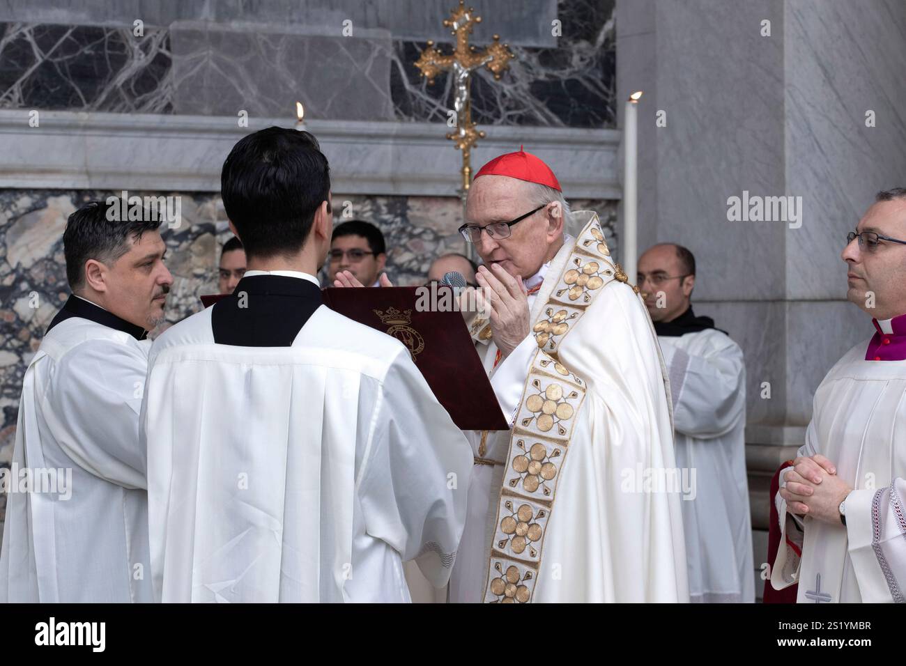 Rome, Italy, 5 January 2025. Cardinal James Michael Harvey opens the ...