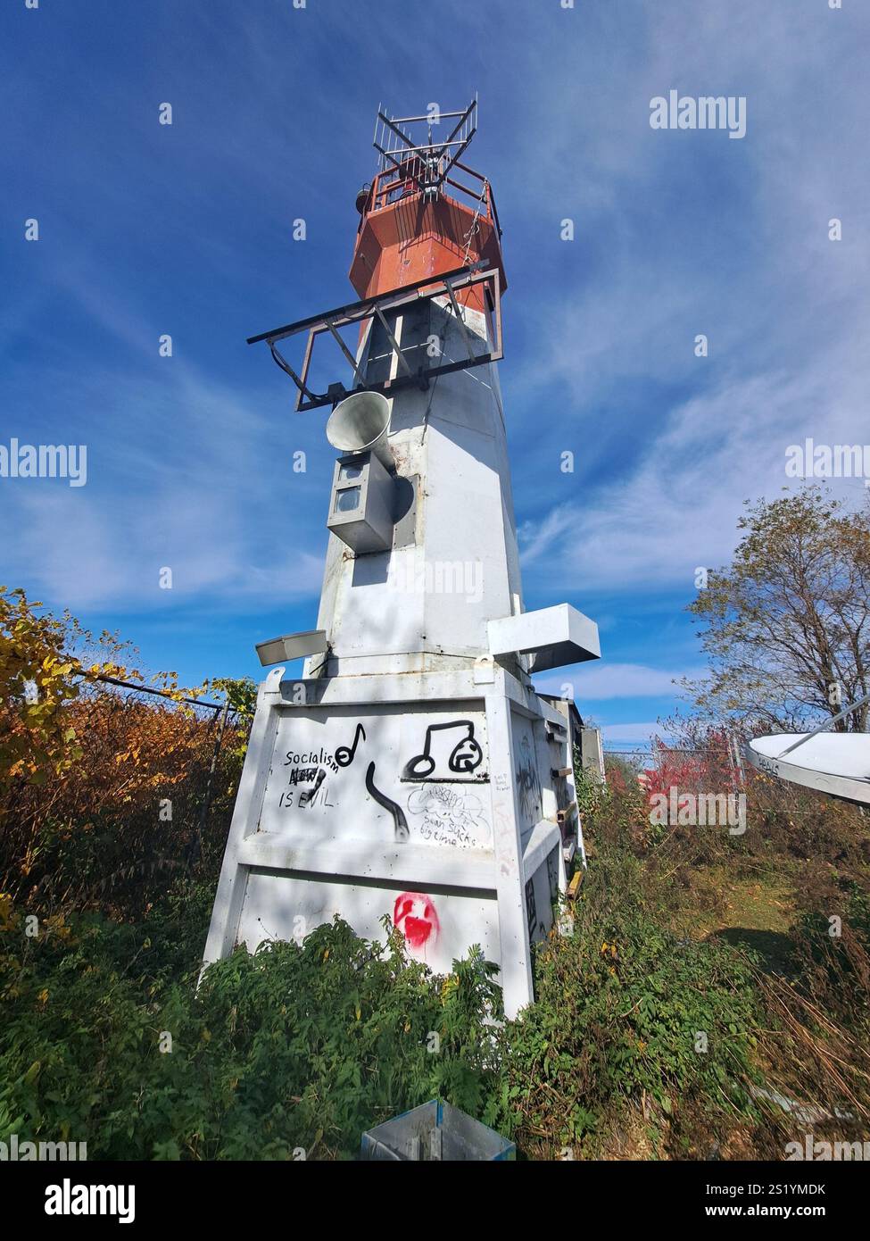 Toronto Harbour Lighthouse at Tommy Thompson Park in Scarborough ...