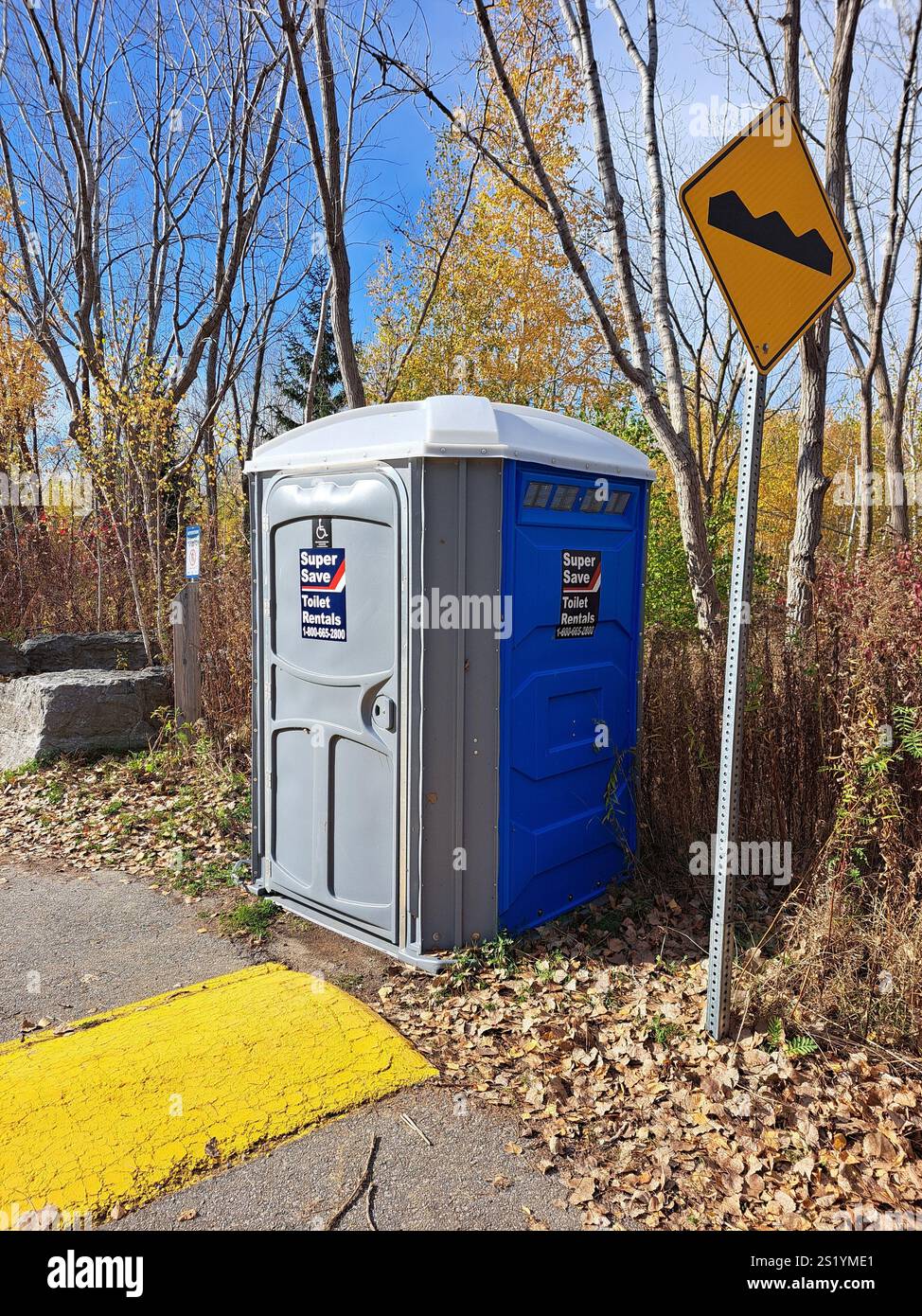 Super Save port-a-potty at Tommy Thompson Park in Scarborough, Toronto ...