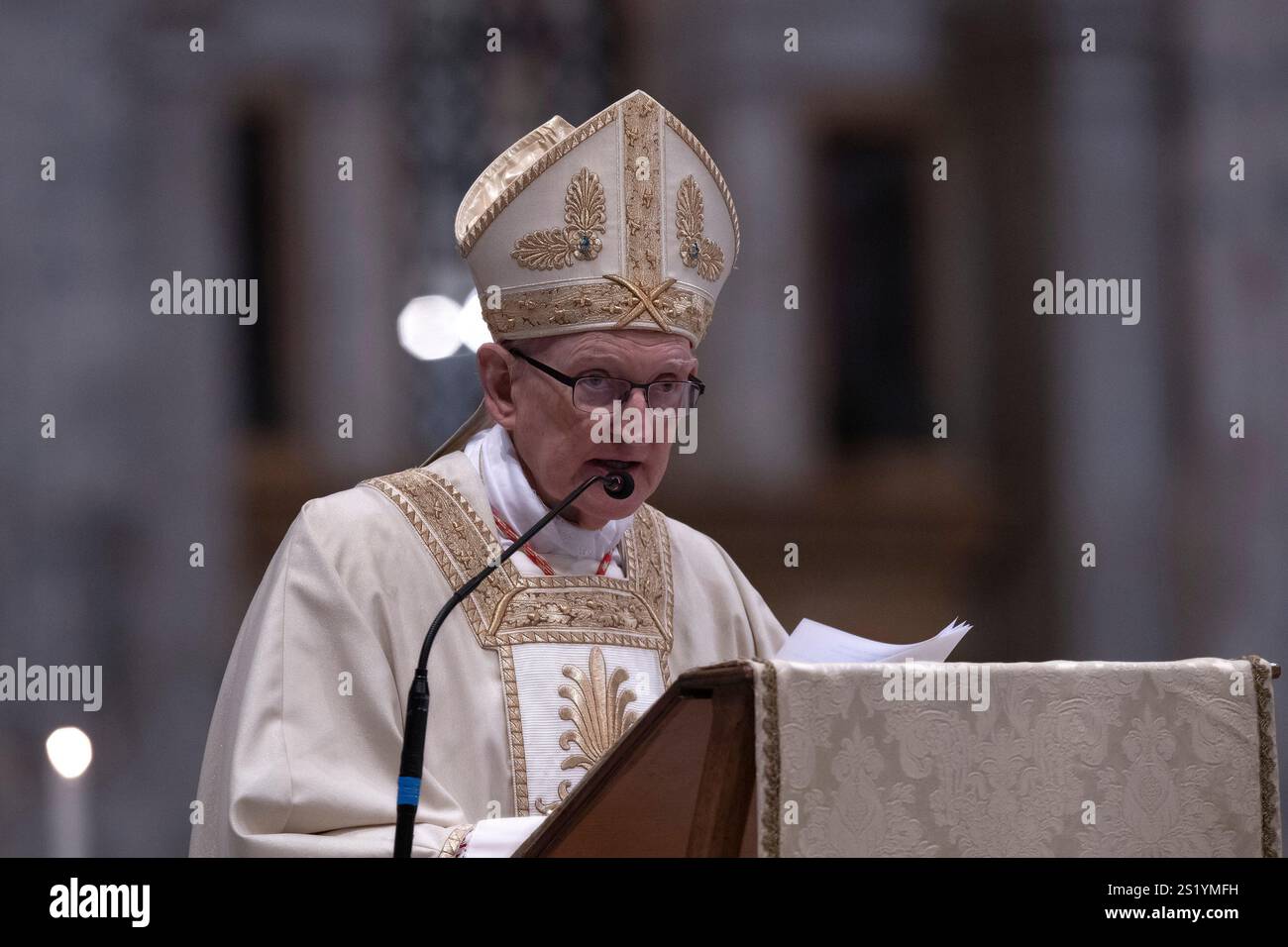 Rome, Italy, 5 January 2025. Cardinal James Michael Harvey opens the ...