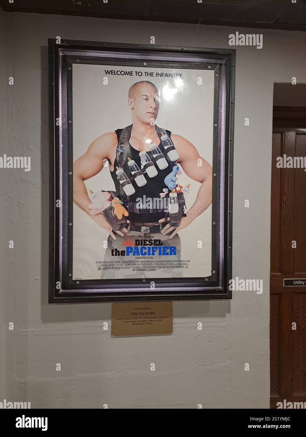 The Pacifier movie poster in the basement inside Casa Loma on Austin ...