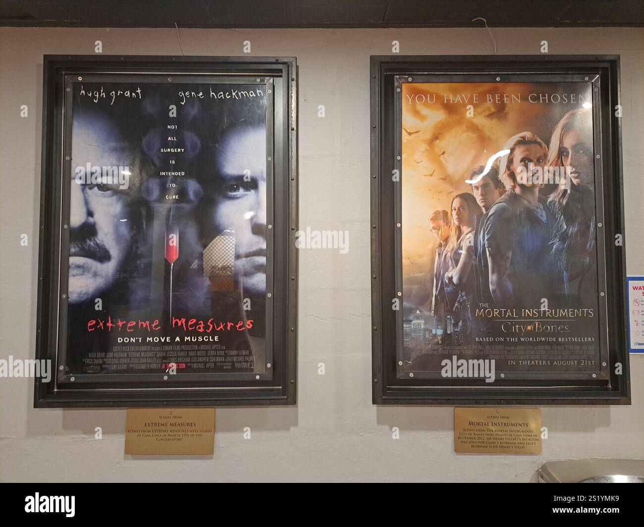 Extreme Measures and Mortal Instruments movie posters in the basement ...