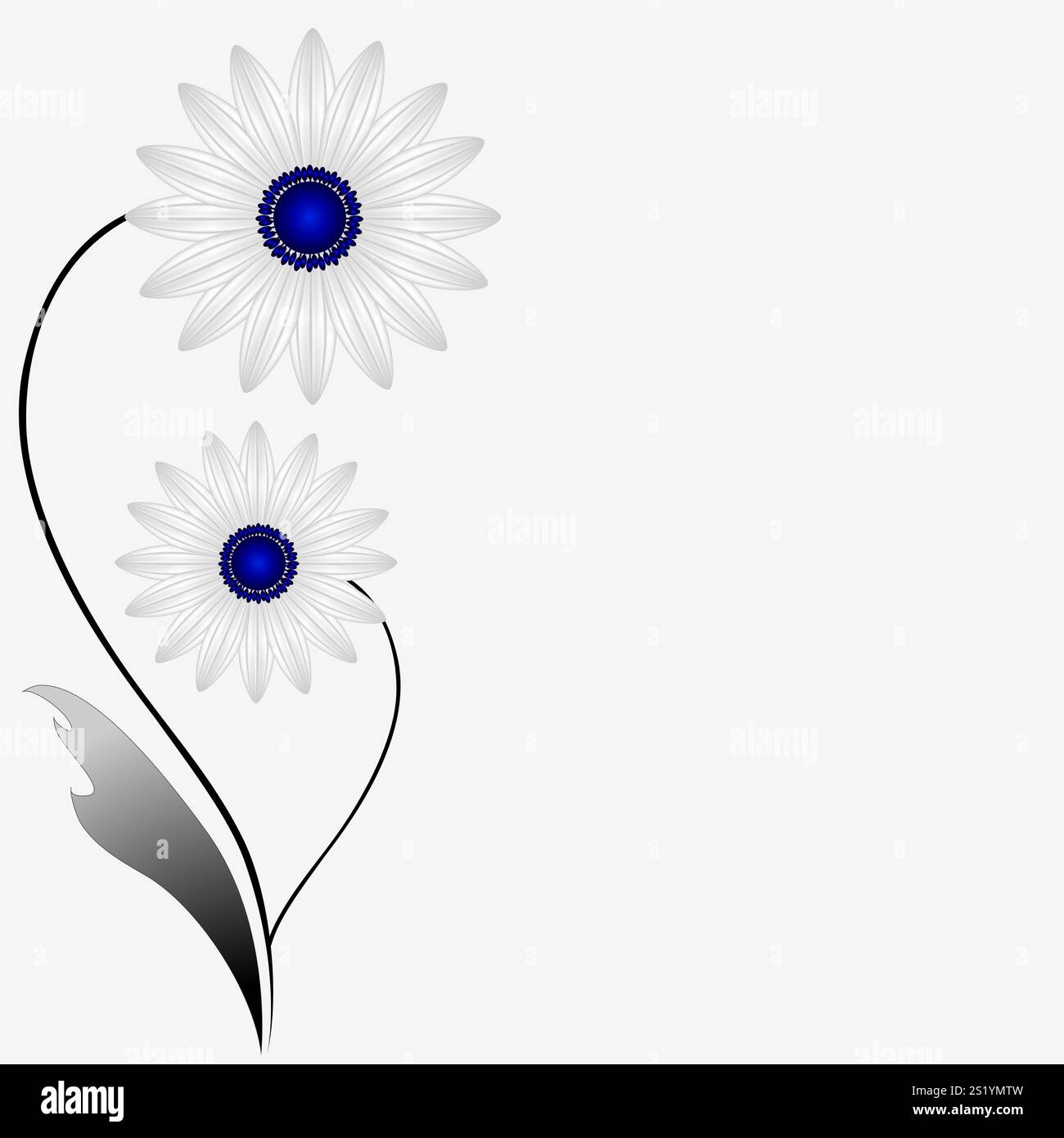Floral abstract background with daisies, design element Stock Vector ...