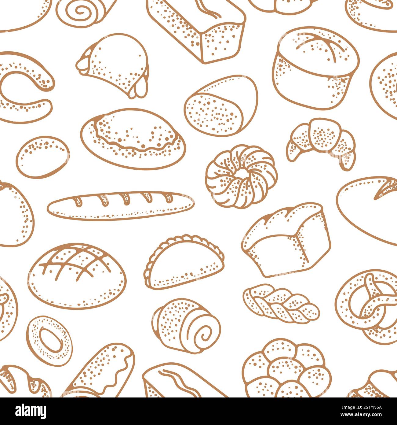 Seamless background bakery products Stock Vector Images - Alamy
