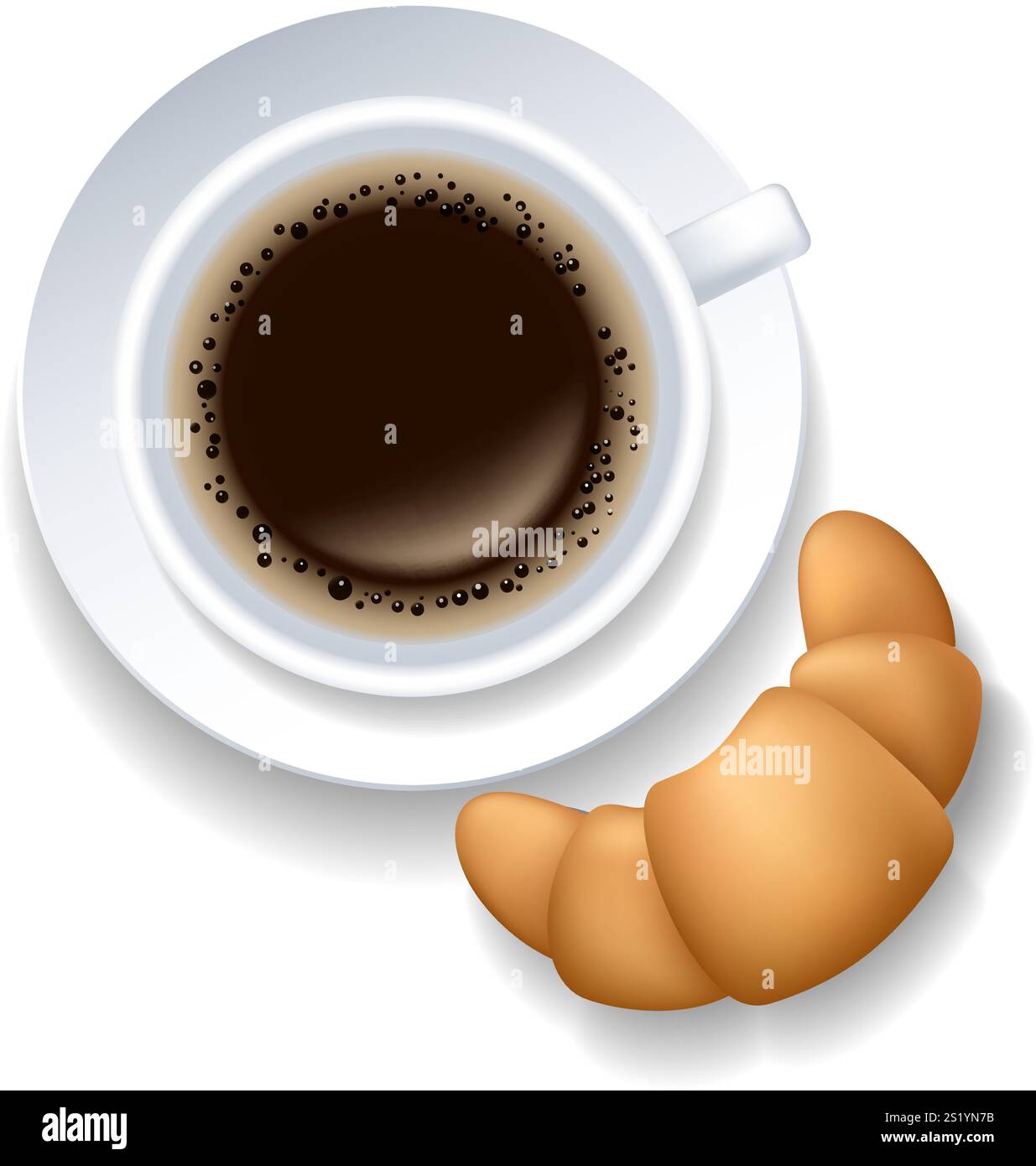 Good morning breakfast croissant Cut Out Stock Images & Pictures - Alamy