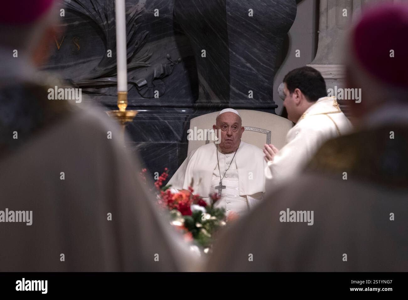 Rome, Italy, 4 January, 2025. Pope Francis attends Episcopal ordination ...