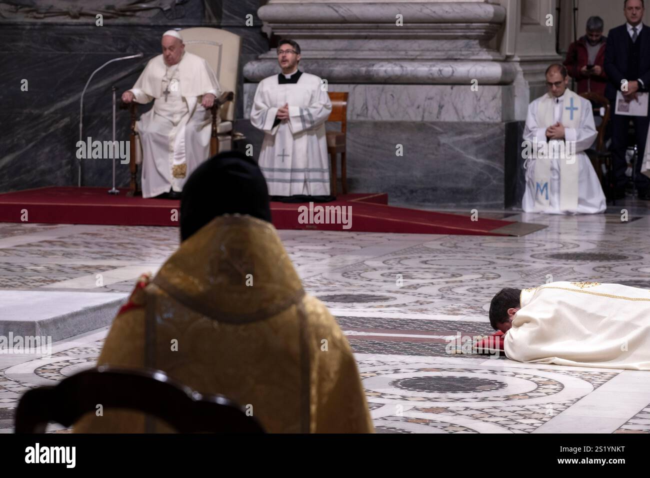 Rome, Italy, 4 January, 2025. Pope Francis attends Episcopal ordination ...