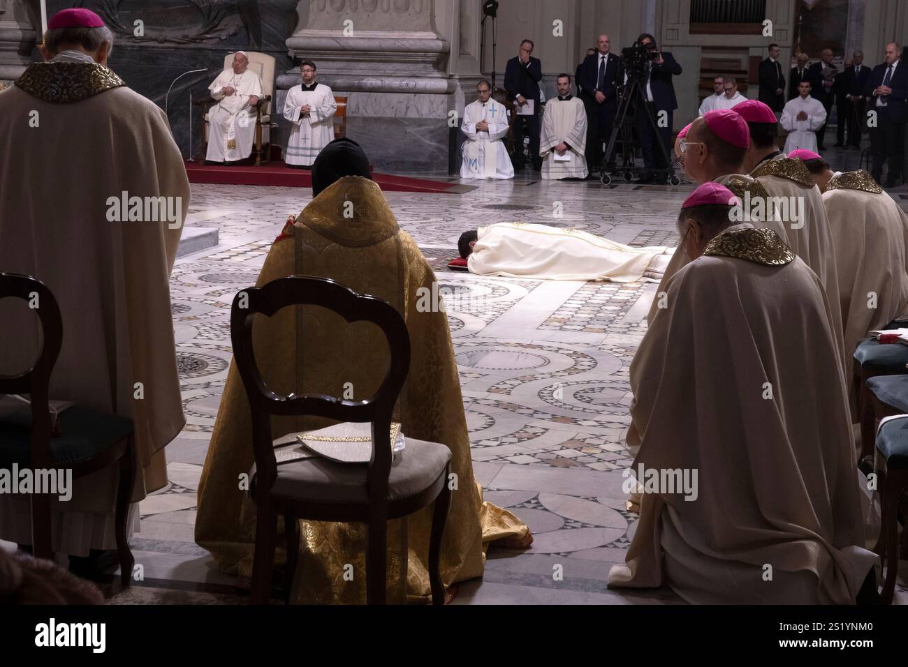 Rome, Italy, 4 January, 2025. Pope Francis attends Episcopal ordination ...