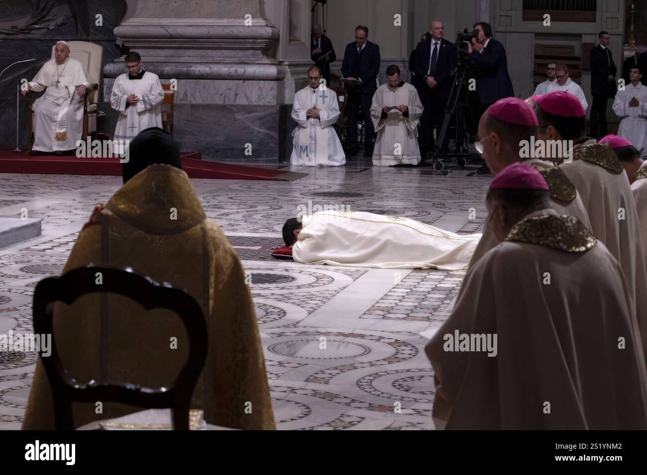 Rome, Italy, 4 January, 2025. Pope Francis attends Episcopal ordination ...