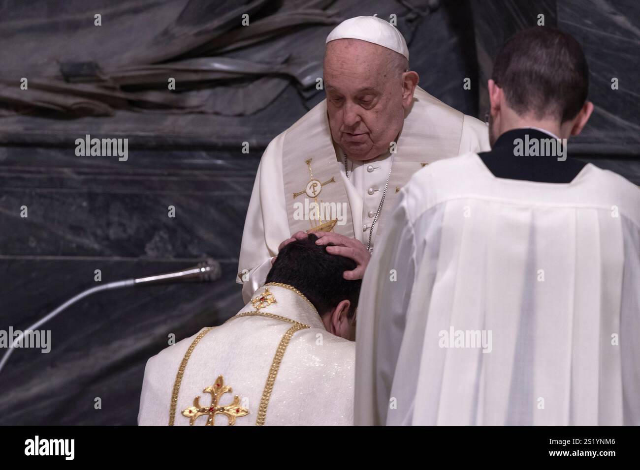 Rome, Italy, 4 January, 2025. Pope Francis attends Episcopal ordination ...