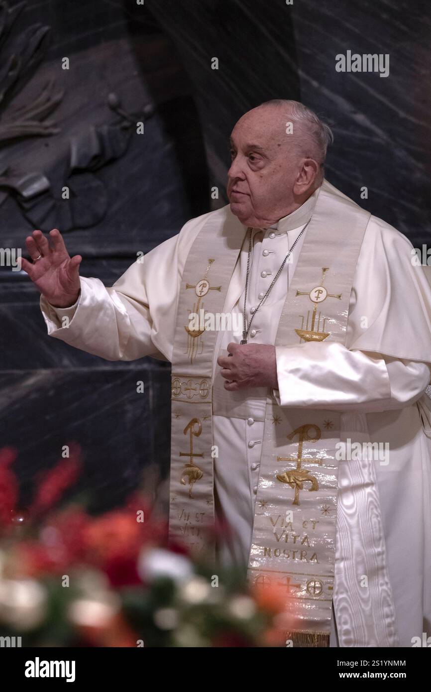 Rome, Italy, 4 January, 2025. Pope Francis attends Episcopal ordination ...