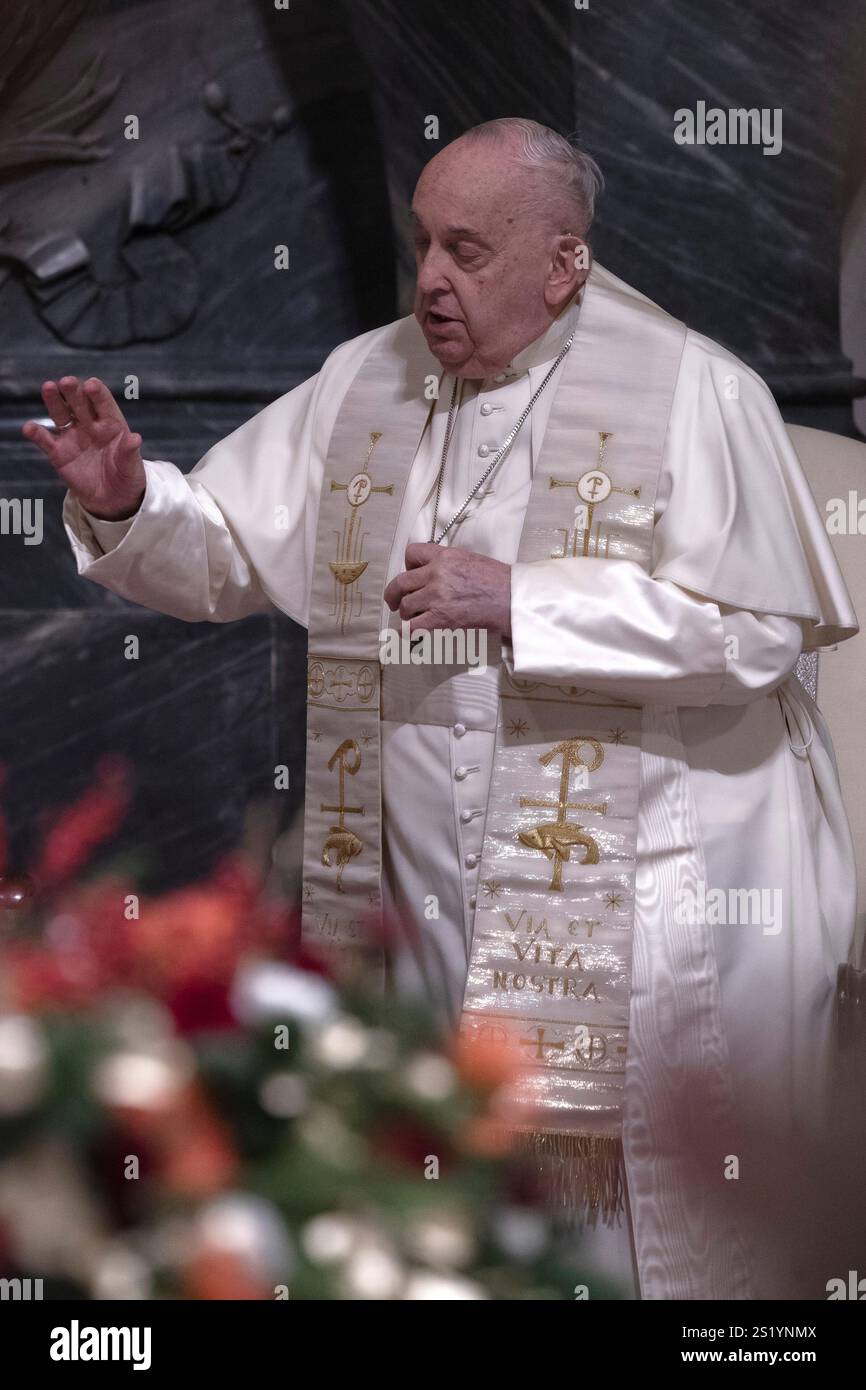 Rome, Italy, 4 January, 2025. Pope Francis attends Episcopal ordination ...