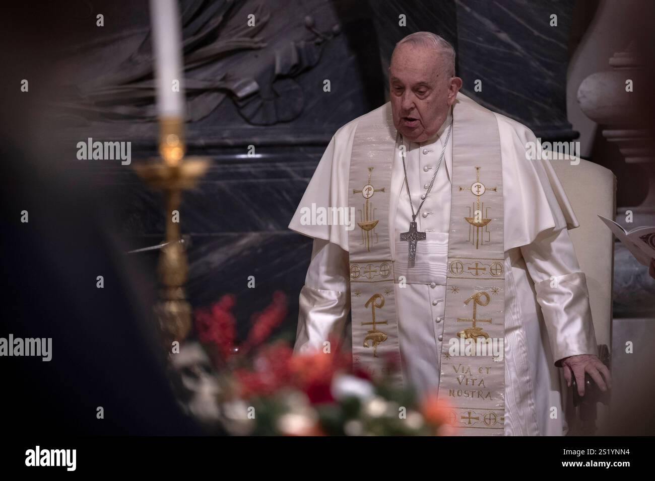 Rome, Italy, 4 January, 2025. Pope Francis attends Episcopal ordination ...