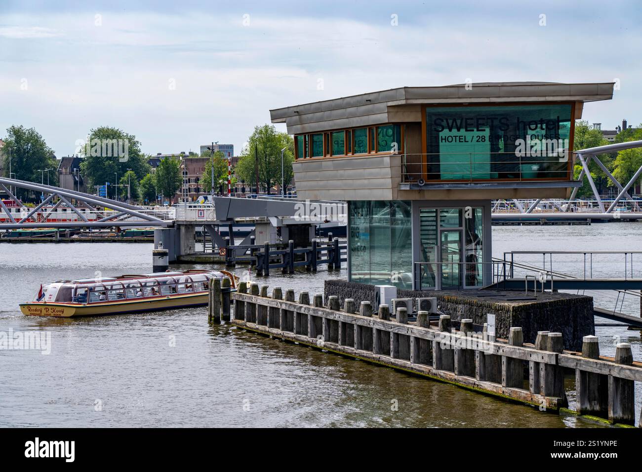 Hotel in a former bridge house, one of 28 locations in Amsterdam ...