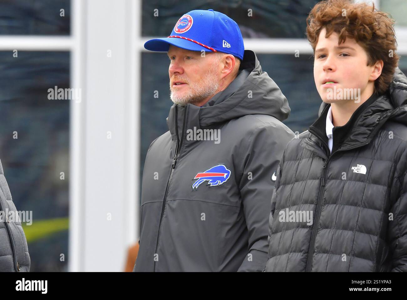 Buffalo Bills head coach Sean McDermott prior to an NFL football game ...