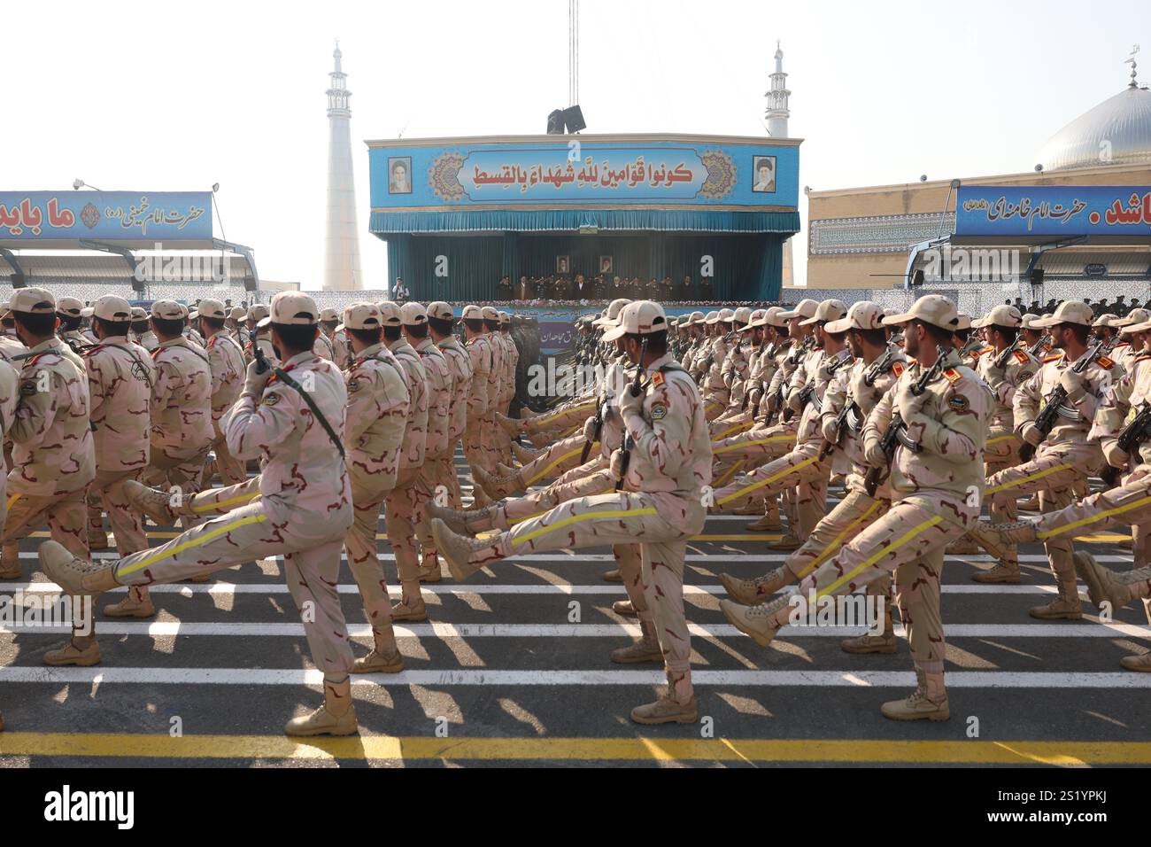 Tehran, Iran. 5th Jan, 2025. Iranian soldiers attend the 47th ...