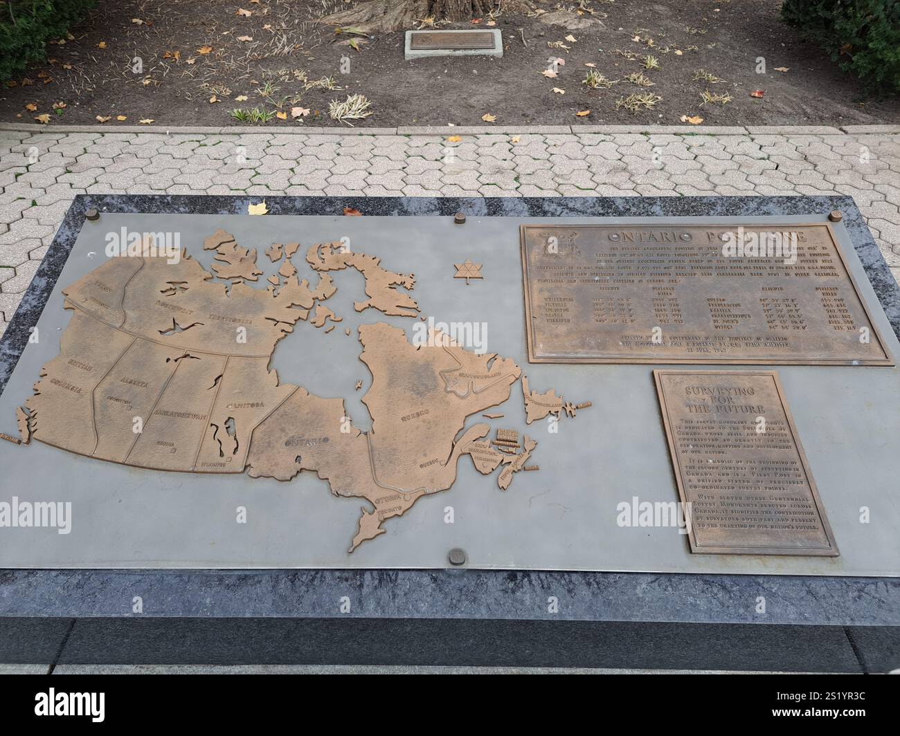 Ontario post one and map of Canada plaque at the Legislative Assembly ...