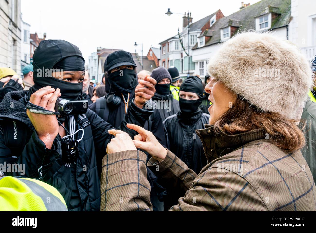 Rival Groups Confront Each Other and Argue At The Annual Southdown and ...