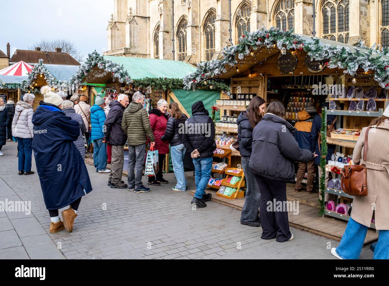 The Christmas Market In The Grounds of Canterbury Cathedral, Canterbury ...