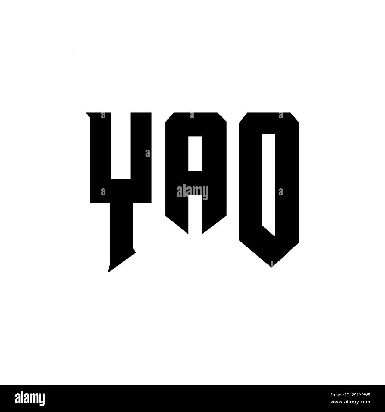 YAO letter logo design for technology company. YAO logo design black ...