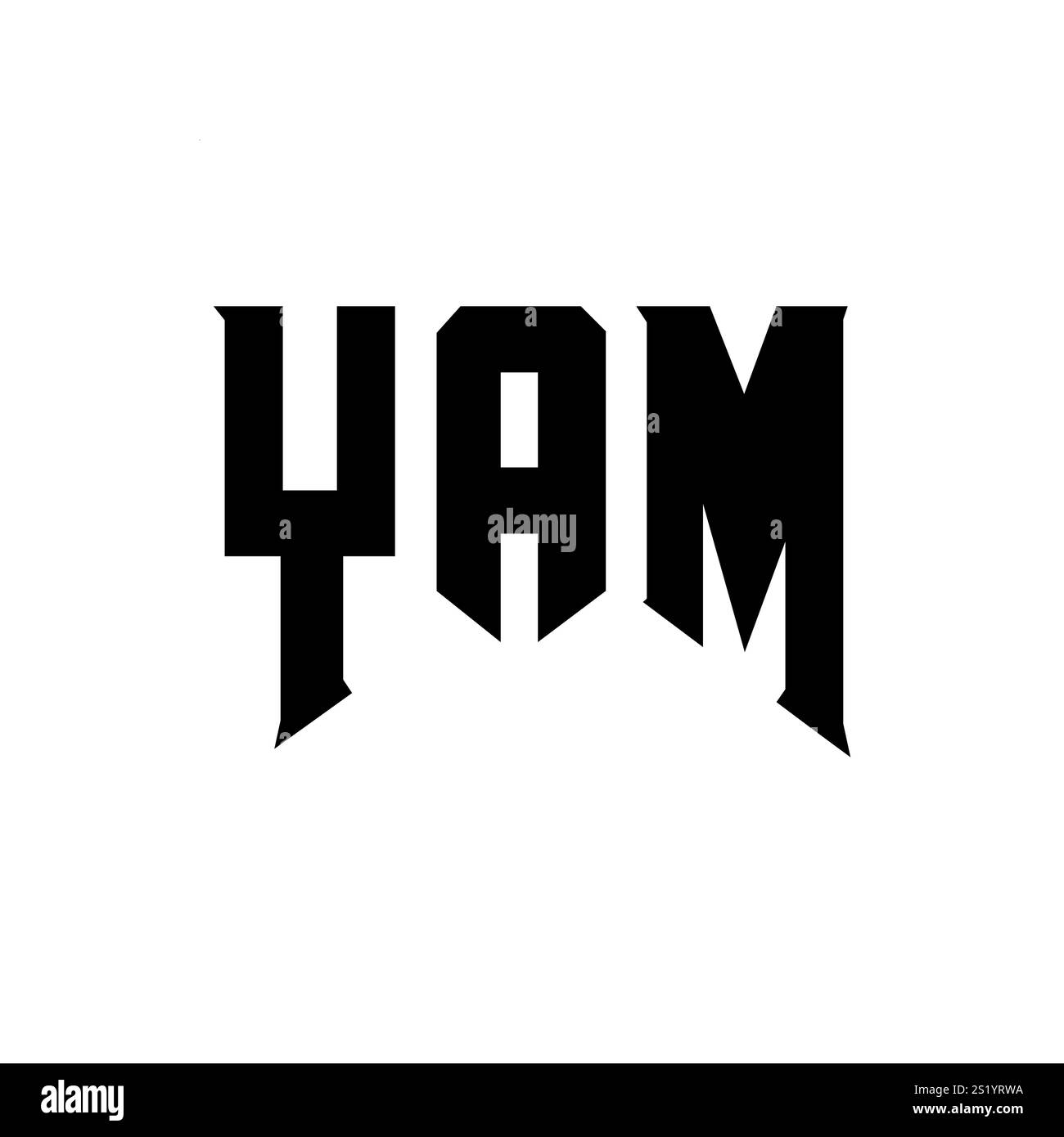 YAM letter logo design for technology company. YAM logo design black ...