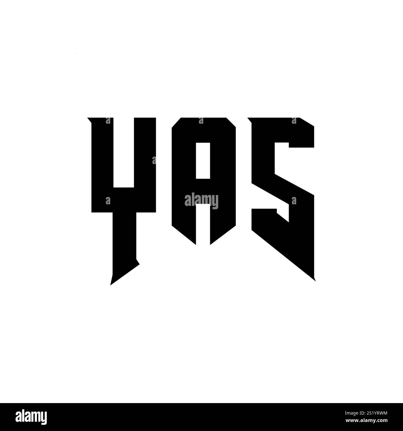 YAS letter logo design for technology company. YAS logo design black ...