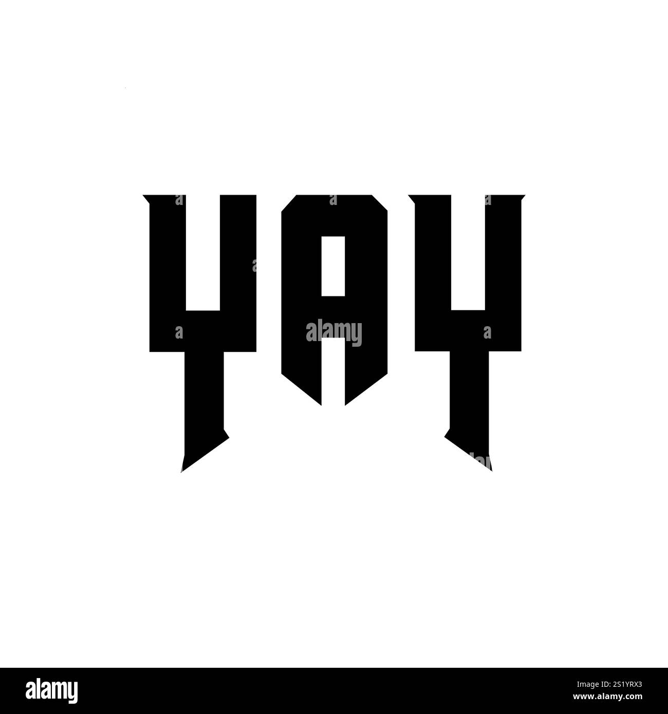 YAY letter logo design for technology company. YAY logo design black ...