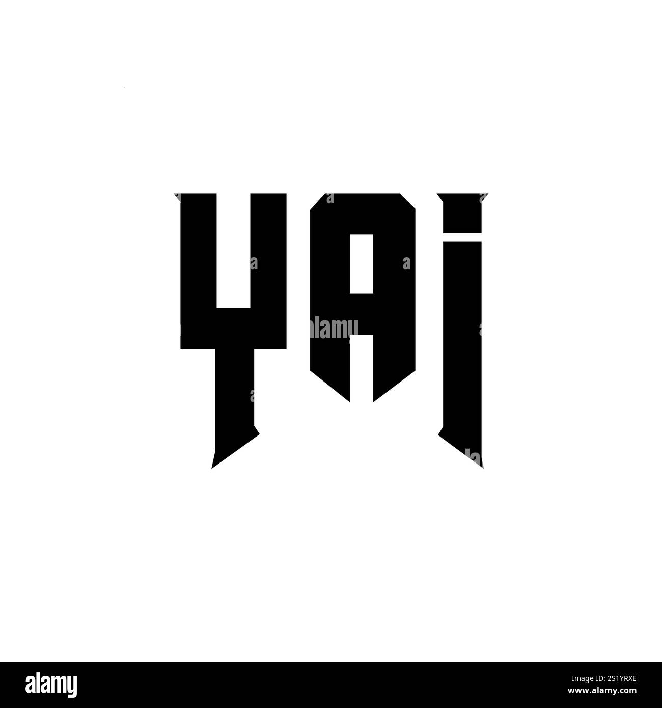 YAI letter logo design for technology company. YAI logo design black ...