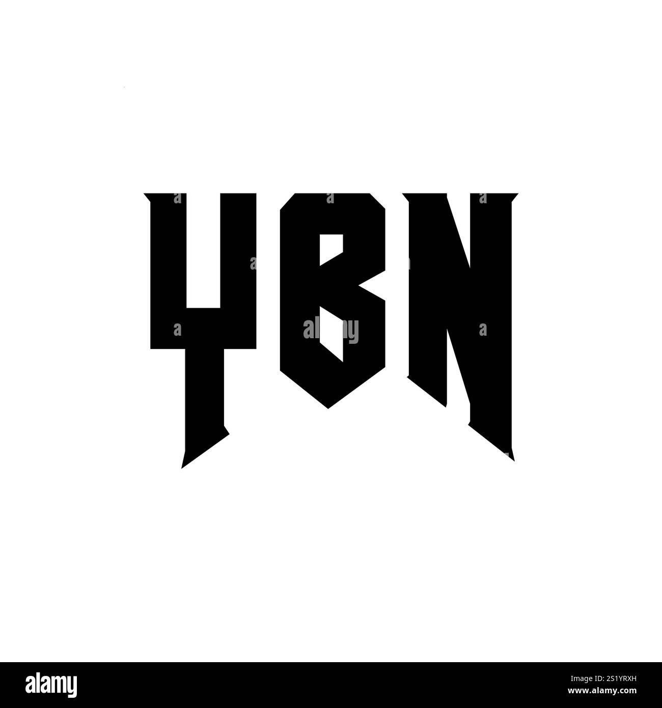 YBN letter logo design for technology company. YBN logo design black ...