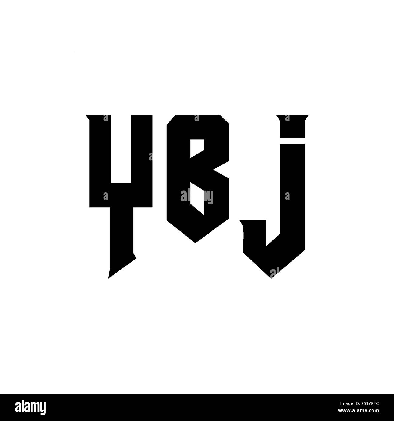 YBJ letter logo design for technology company. YBJ logo design black and white color combination ...