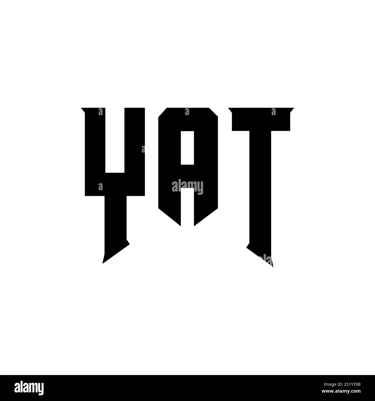 YAT letter logo design for technology company. YAT logo design black ...