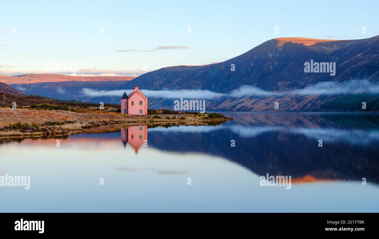 The Pink House, Loch Glass, Scotland, an unfinished and abandoned ...