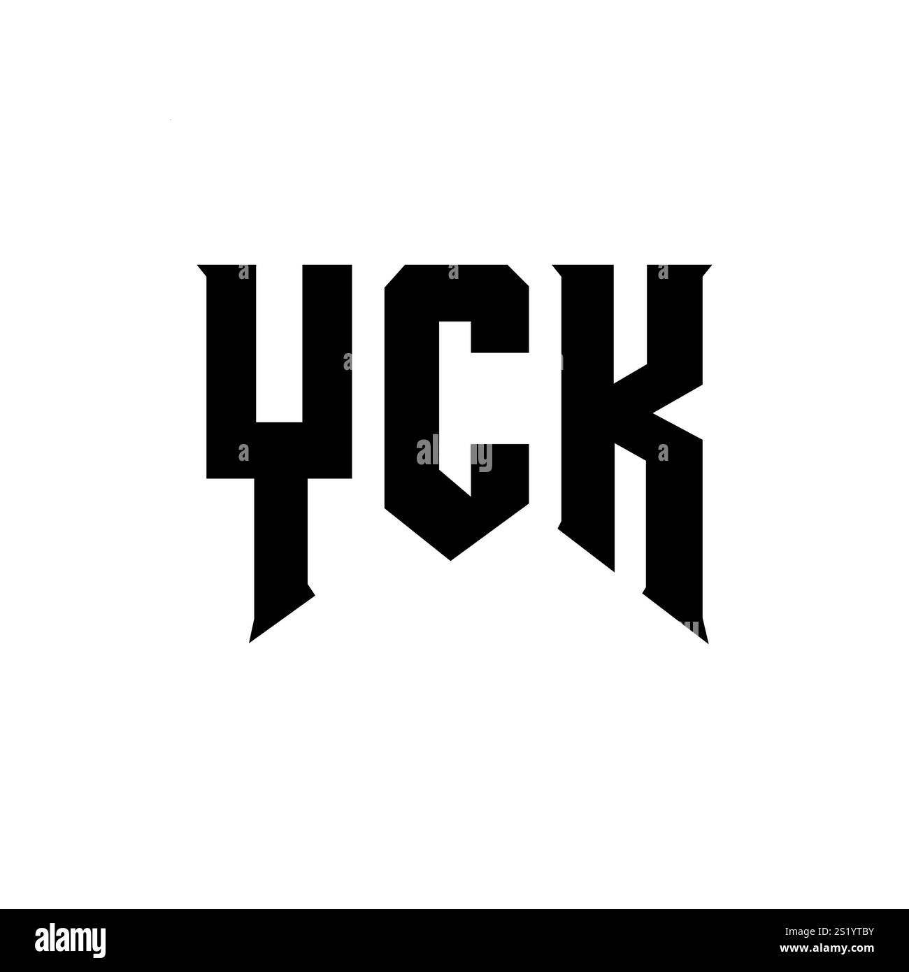 YCK letter logo design for technology company. YCK logo design black ...
