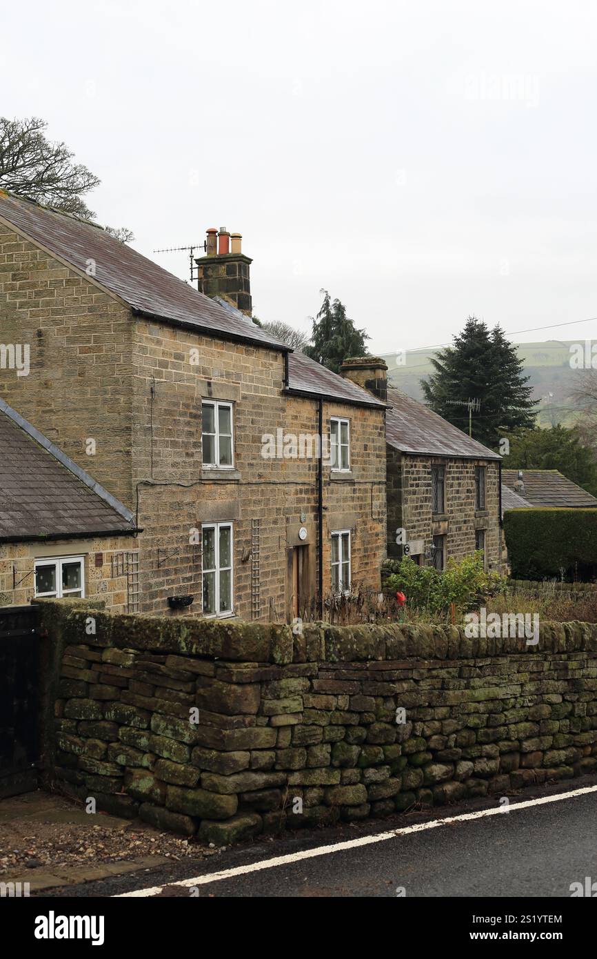 Stone house in rural village at Wood Fall Lane, Low Bradfield ...