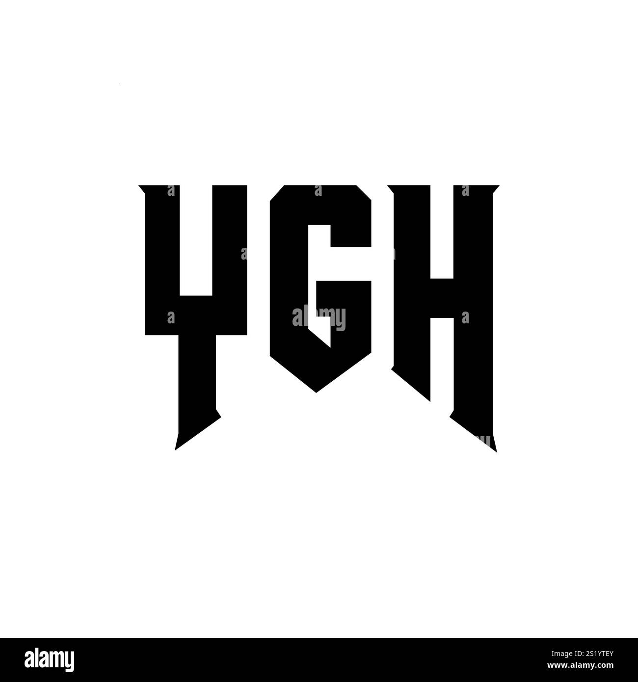 YGH letter logo design for technology company. YGH logo design black ...