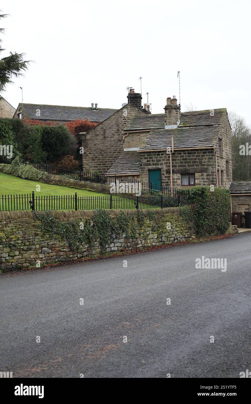 Stone house in rural village at Wood Fall Lane, Low Bradfield ...