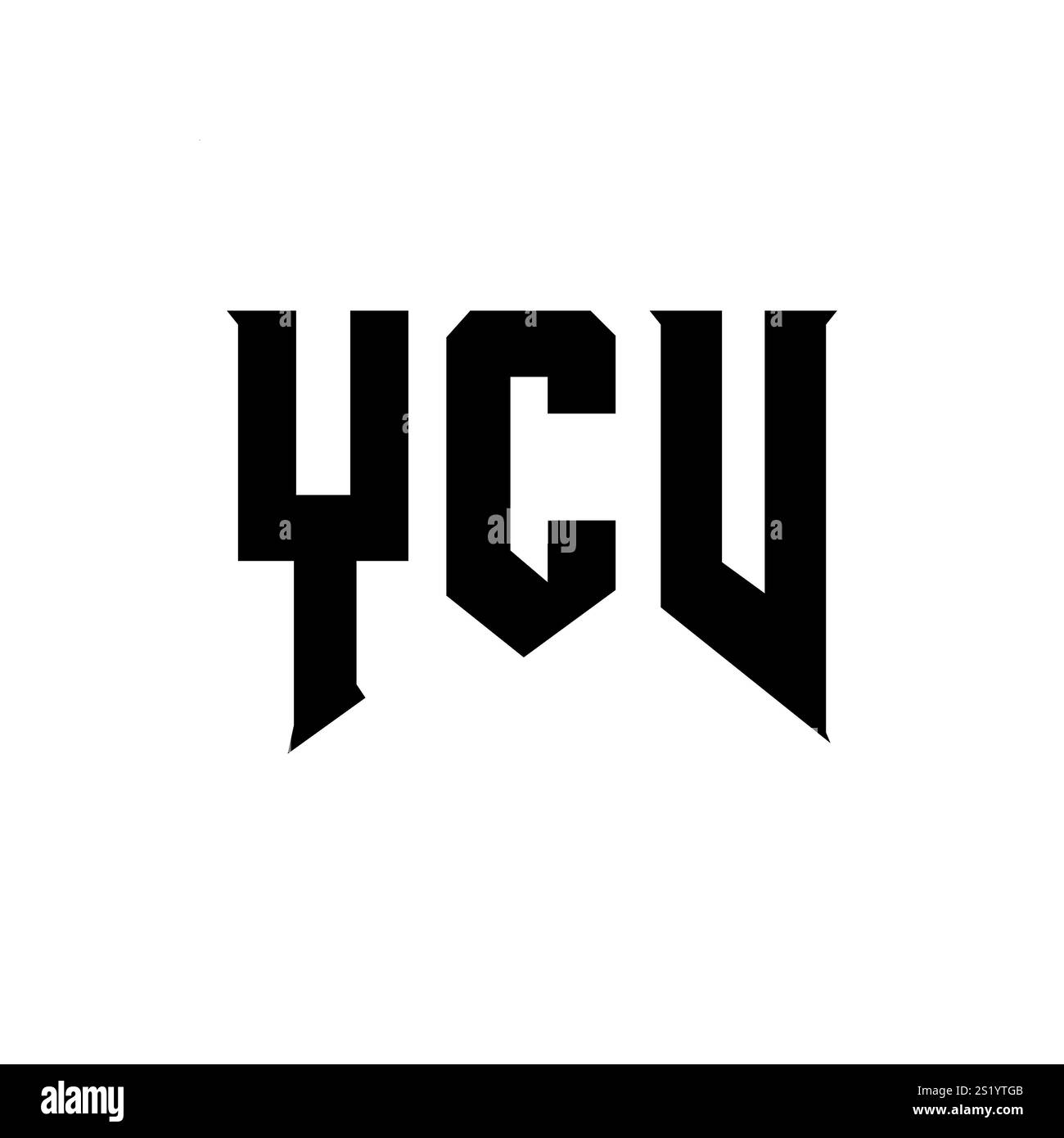 YCV letter logo design for technology company. YCV logo design black and white color combination ...