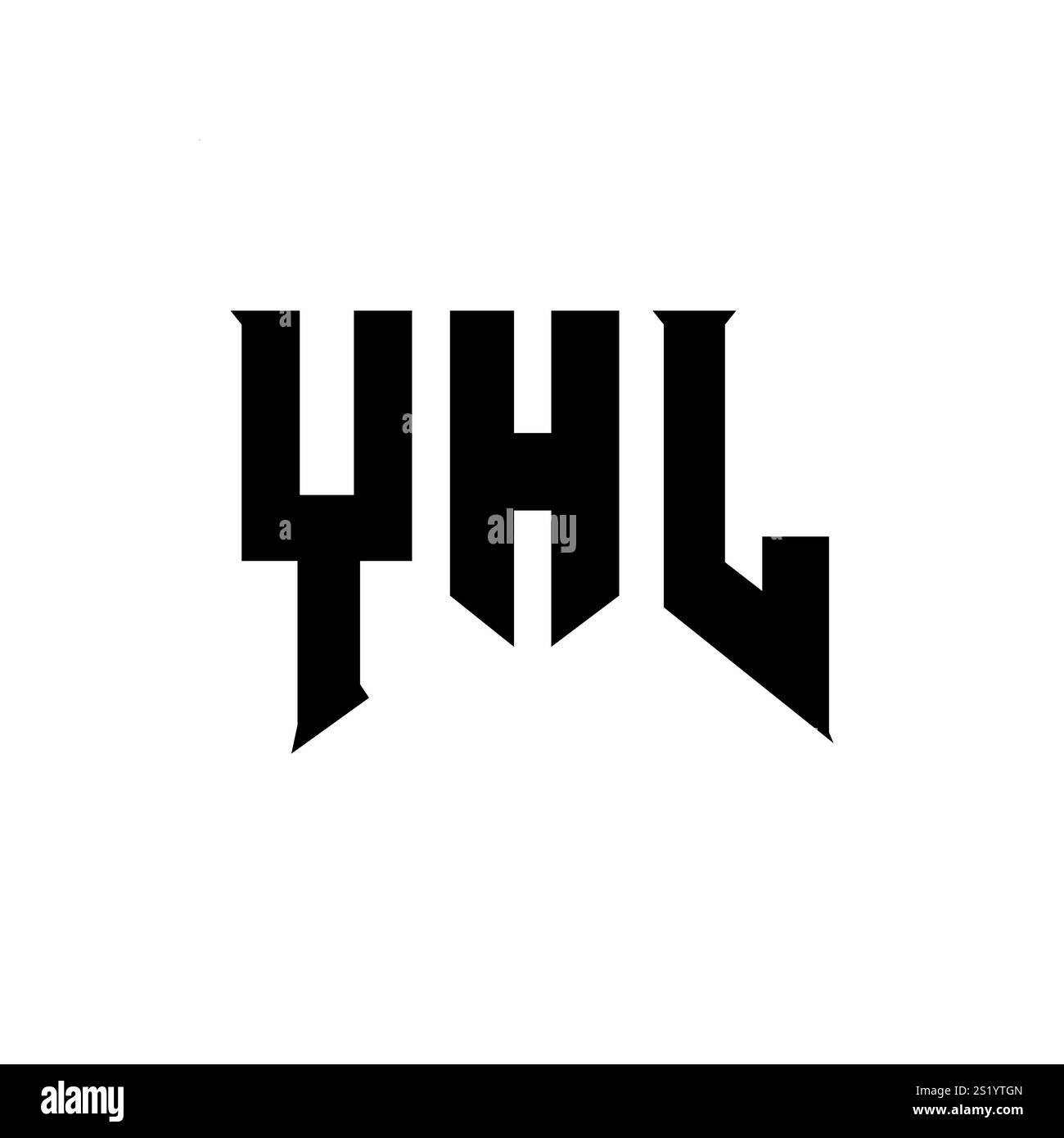 YHL letter logo design for technology company. YHL logo design black ...