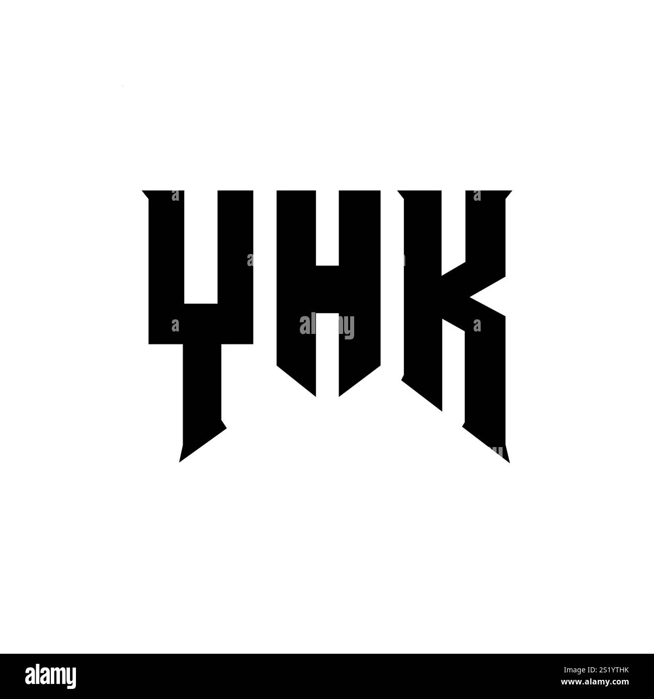 YHK letter logo design for technology company. YHK logo design black ...